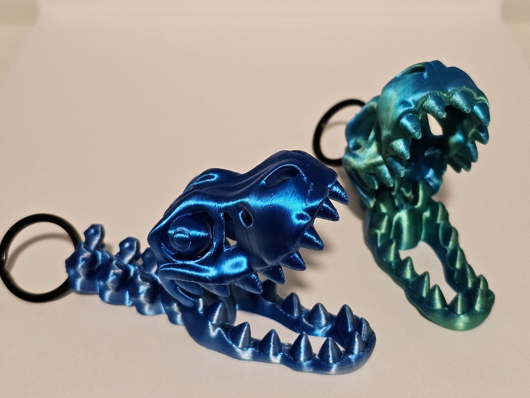 3D Printed Dino Keychains. - Etsy