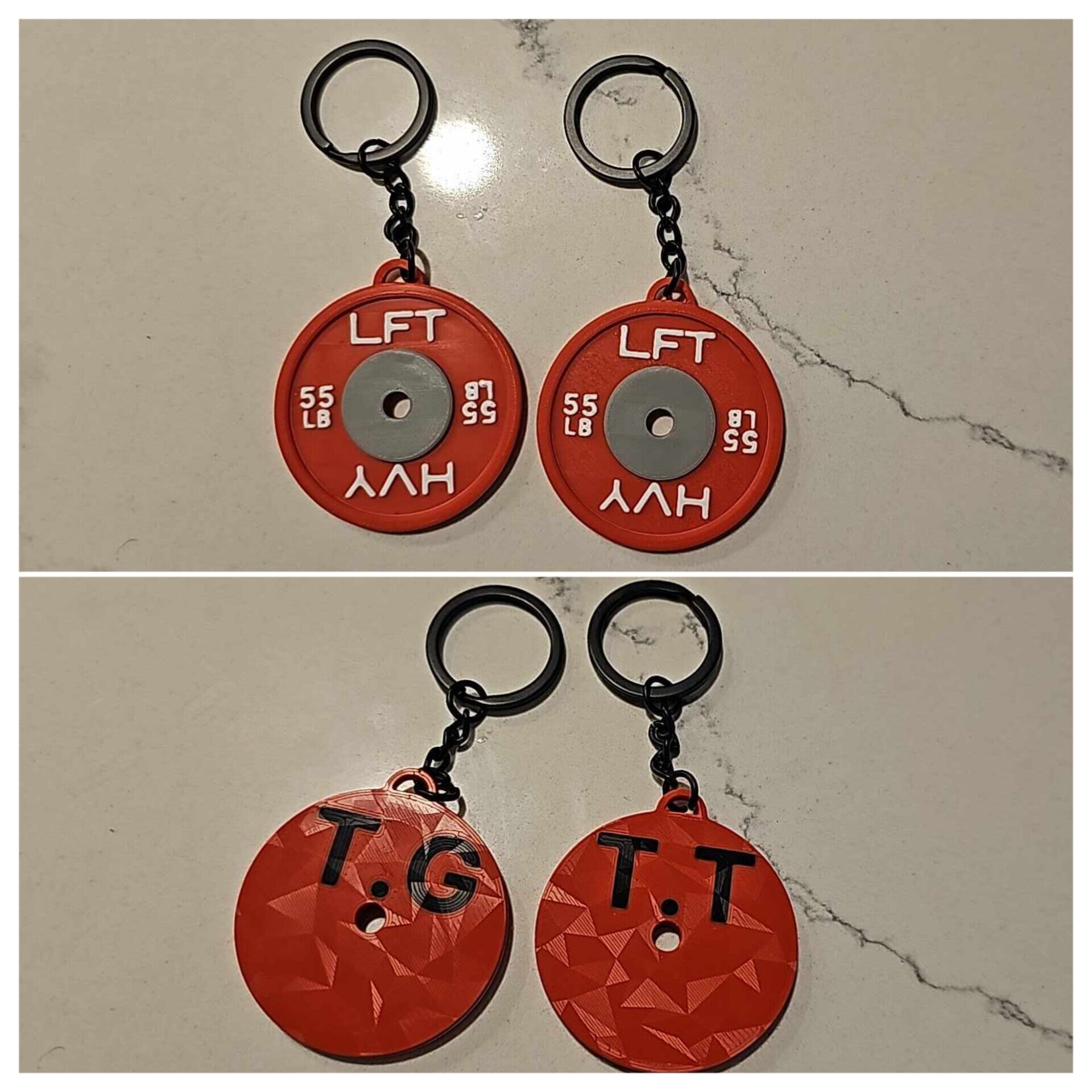 3D Printed Gym Plate Keychains - Etsy