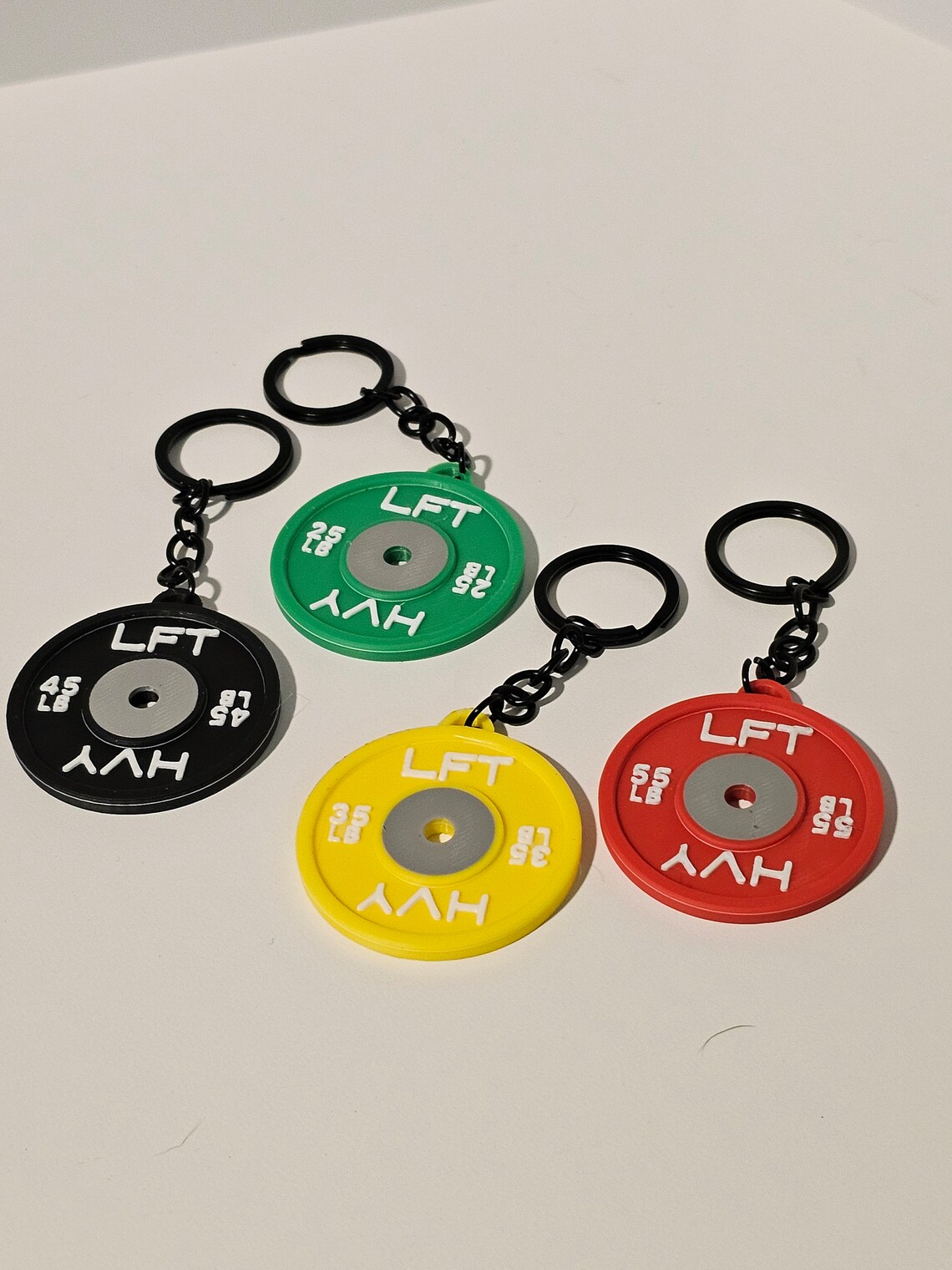 3D Printed Gym Plate Keychains - Etsy