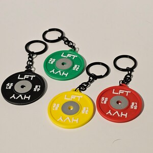 3D Printed Gym Plate Keychains - Etsy