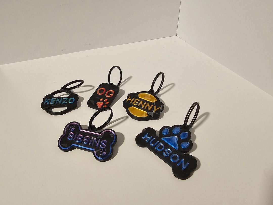 3D Printed Dog Tags - Etsy