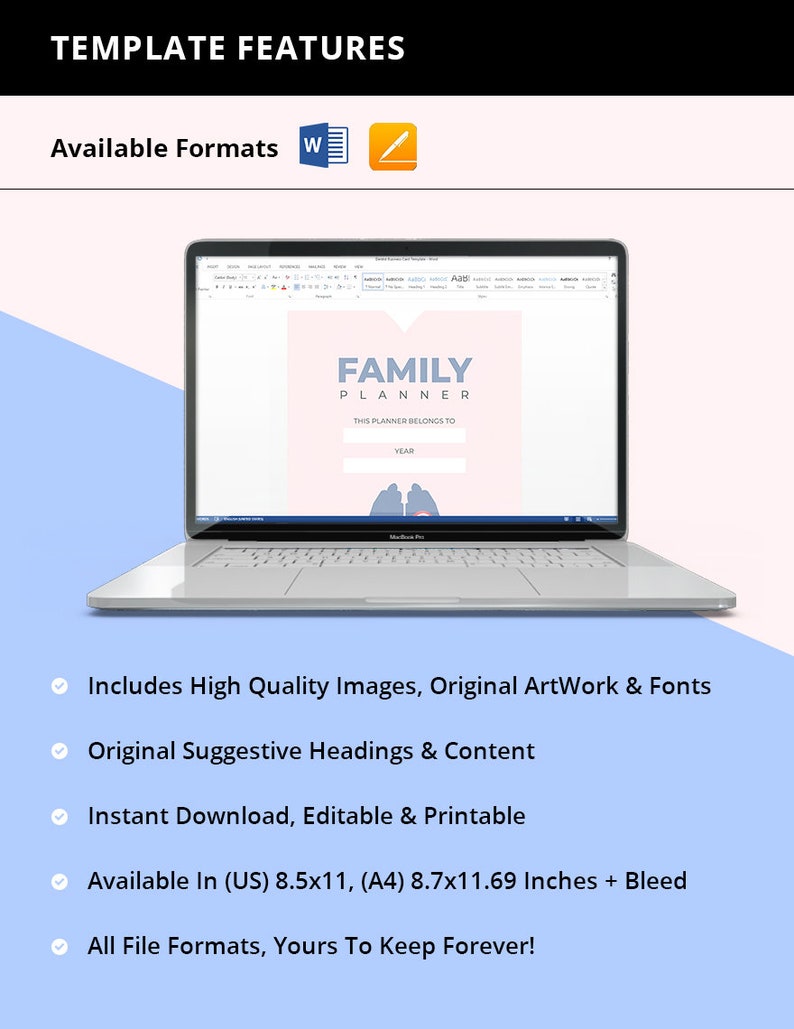 Daily Family Planner Template - Etsy