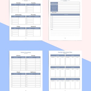 Daily Family Planner Template - Etsy