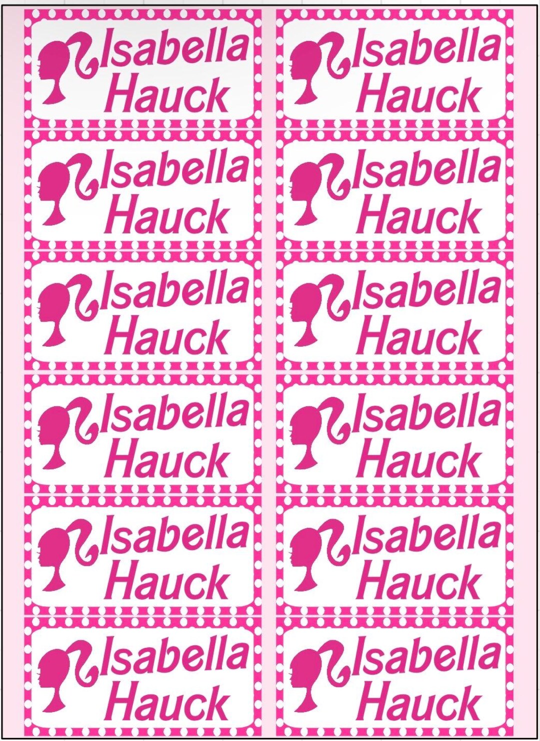 BARBIE Stickers for School Supplies, Different Sizes, Colors and ...