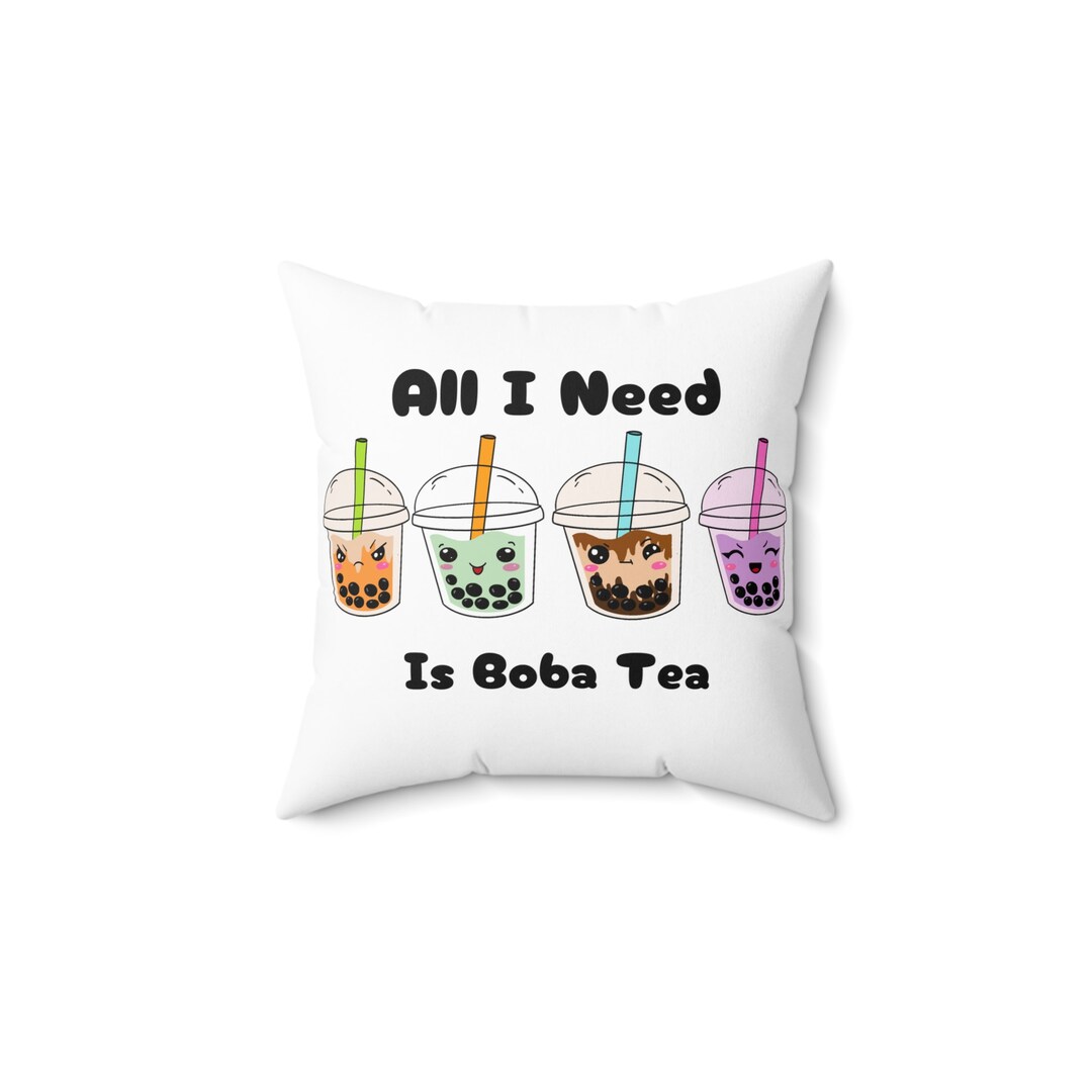 Boba Square Pillow Boba Pillow - Etsy