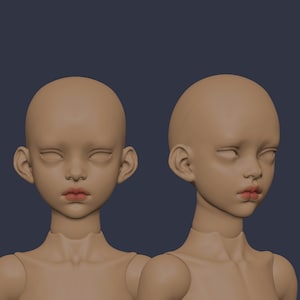 Digital BJD Doll Head With Headcap for 3D Printing - Etsy
