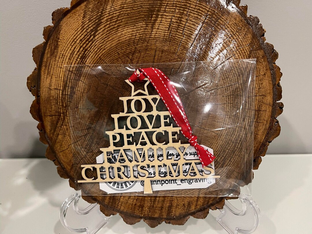 Family Tree Name Ornament Laser Cut File: 4-8 Names (lightburn & XCS ...