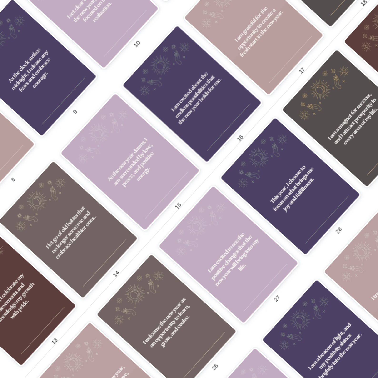 40 Printable New Year Affirmation Cards Minimal Affirmation - Etsy