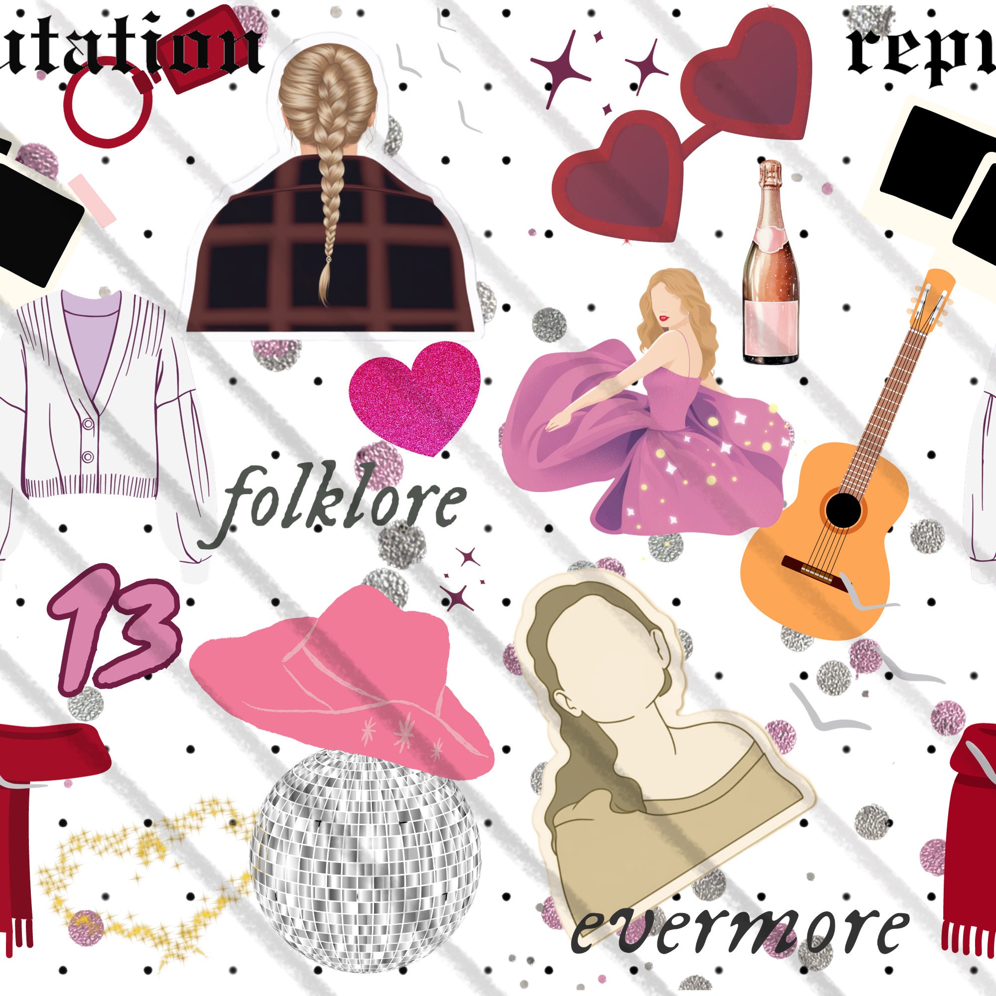 Taylor Swift Seamless File Paper Digital Pattern Fabric Printing File
