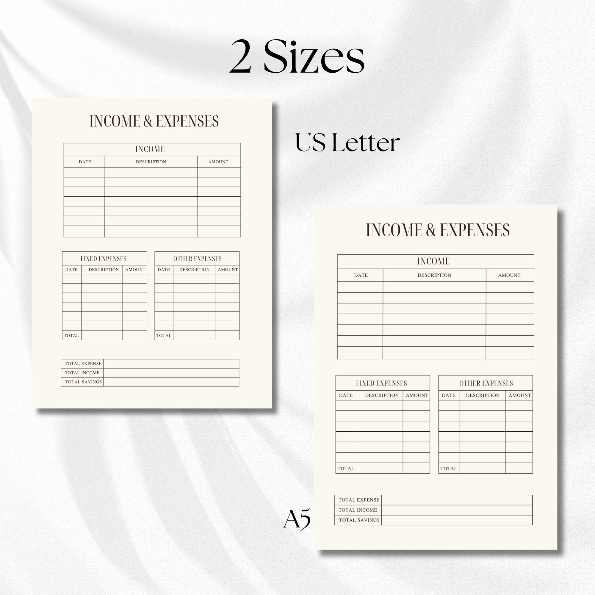 Income Expense Tracker Printable, Budget Tracker, Money Tracker, Bullet ...