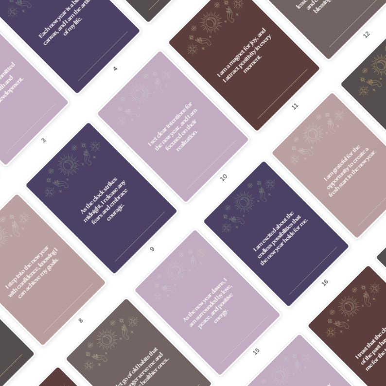 40 Printable New Year Affirmation Cards Minimal Affirmation - Etsy