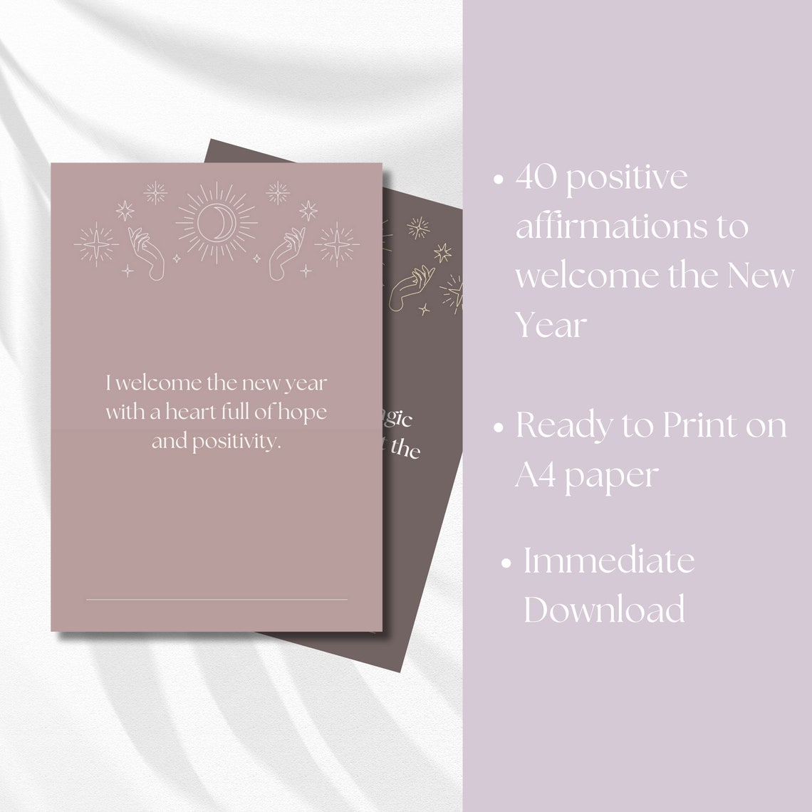 40 Printable New Year Affirmation Cards Minimal Affirmation - Etsy