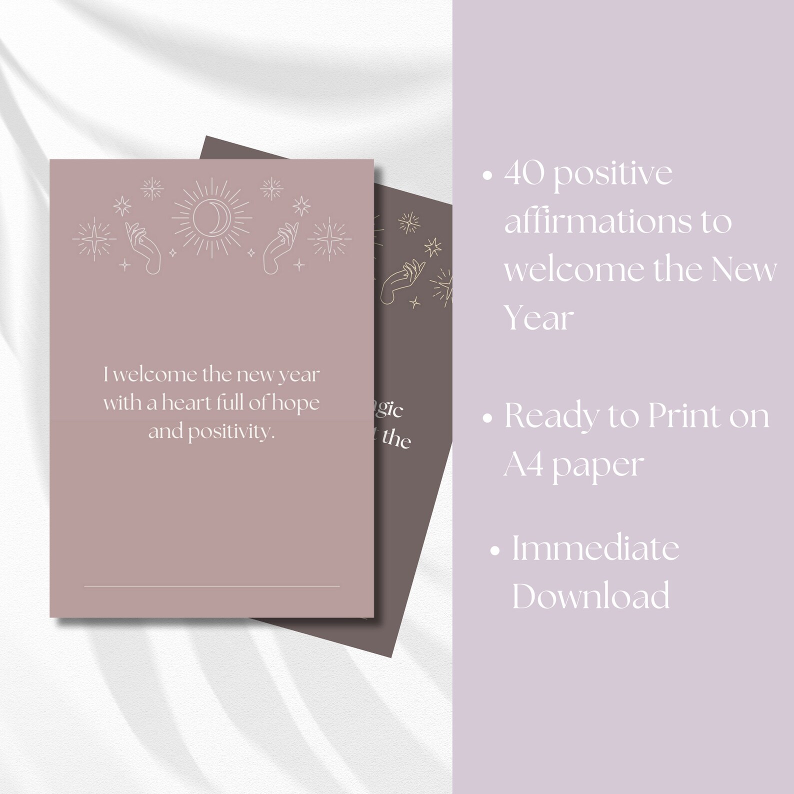 40 Printable New Year Affirmation Cards Minimal Affirmation - Etsy