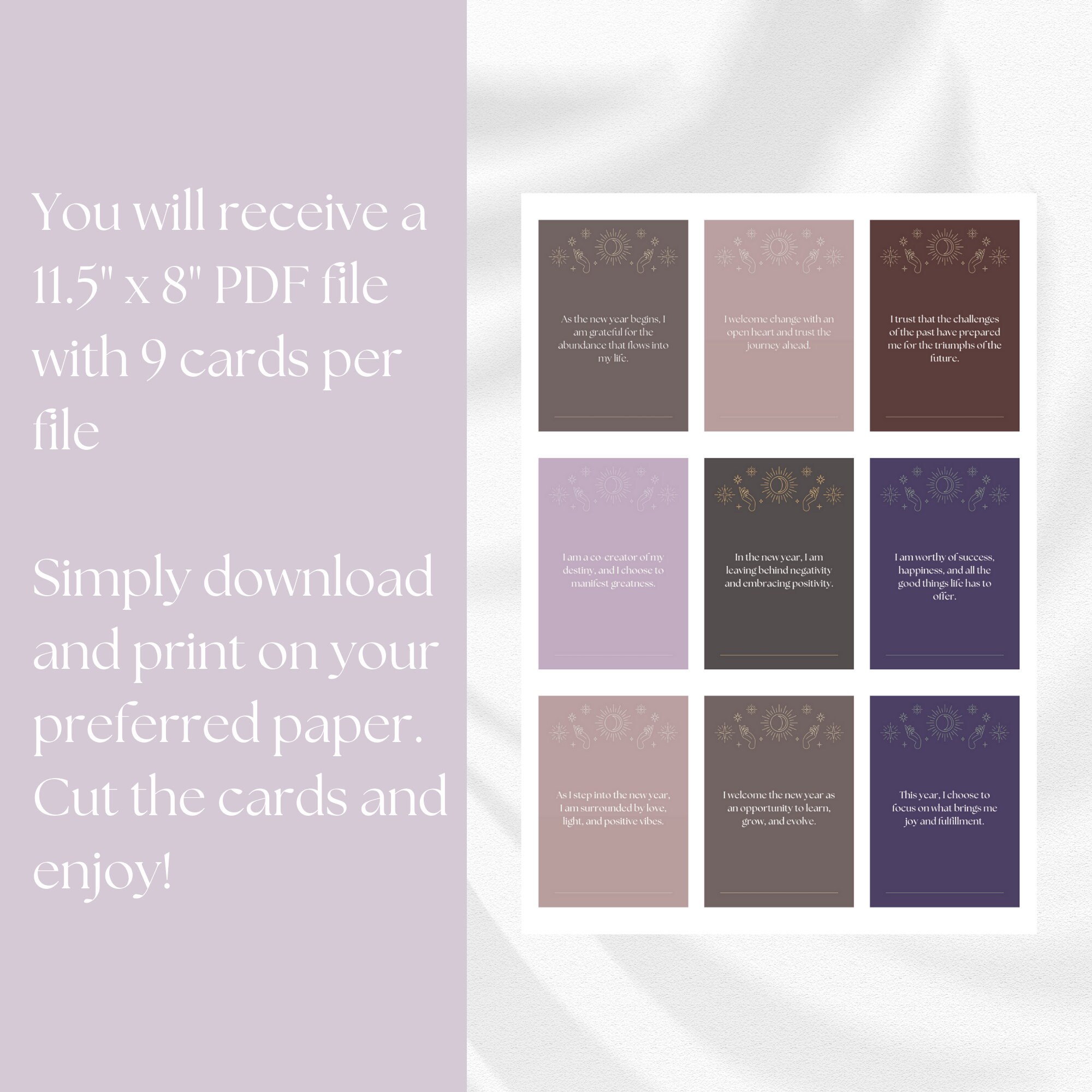 40 Printable New Year Affirmation Cards Minimal Affirmation - Etsy