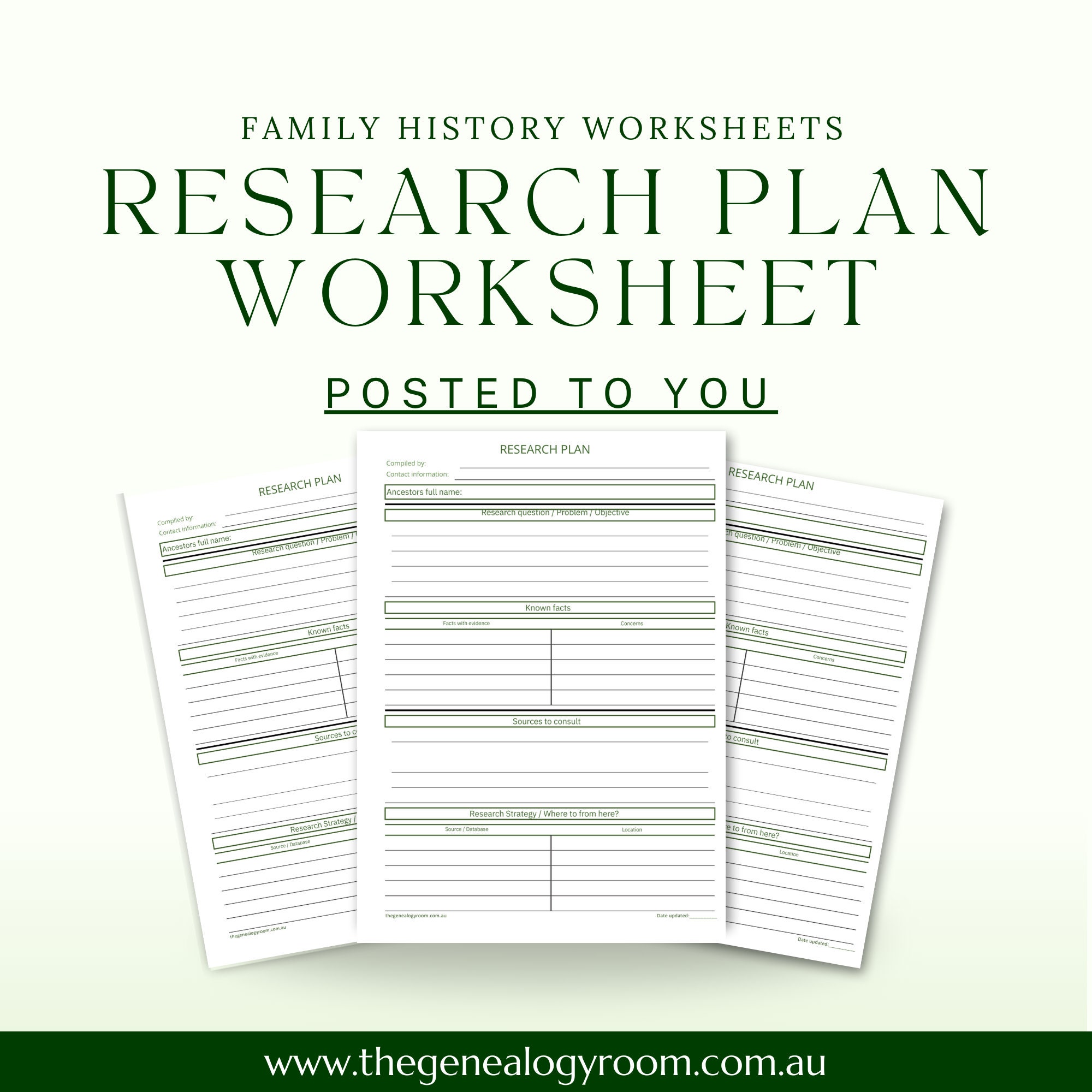 Research Plan Worksheet | Family History | 20 X Physical Worksheets ...