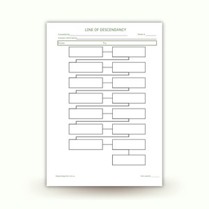Direct Line Descendancy Worksheet | Ancestry Direct Line | Family ...