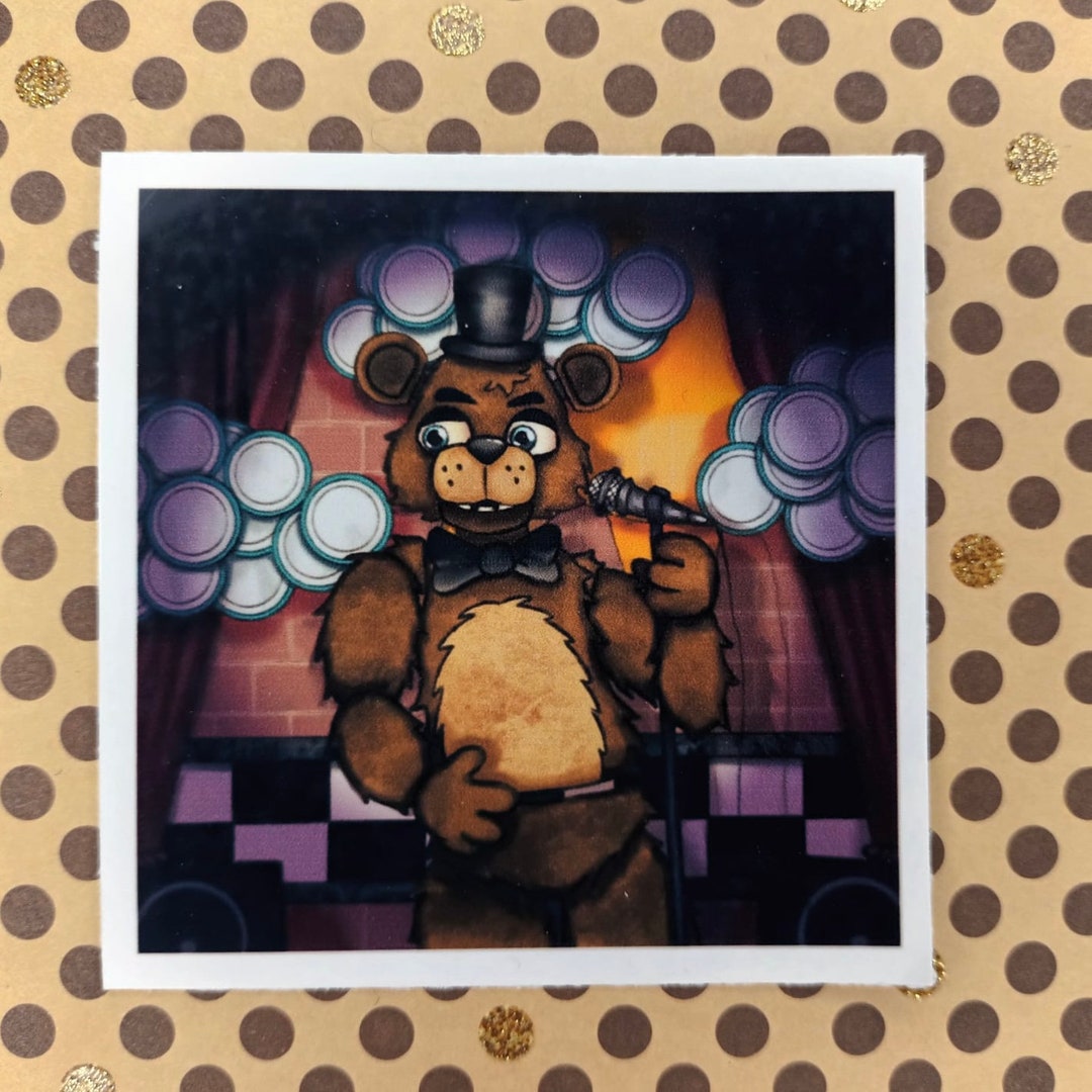 FNAF Freddy Fazbear Square Sticker - Etsy
