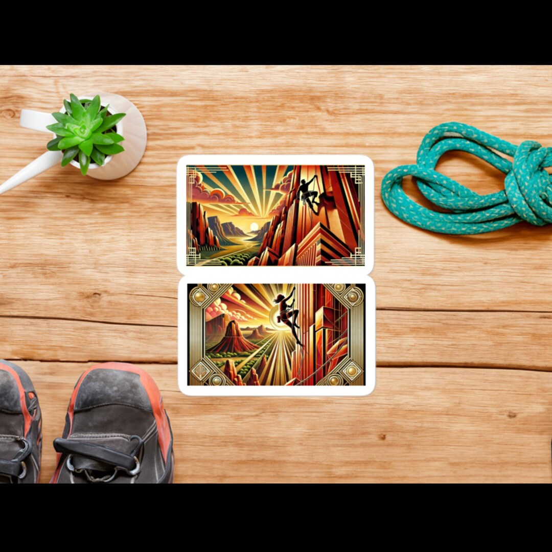Rock Climbing Stickers – Male & Female Climbers | Adventure Vinyl ...