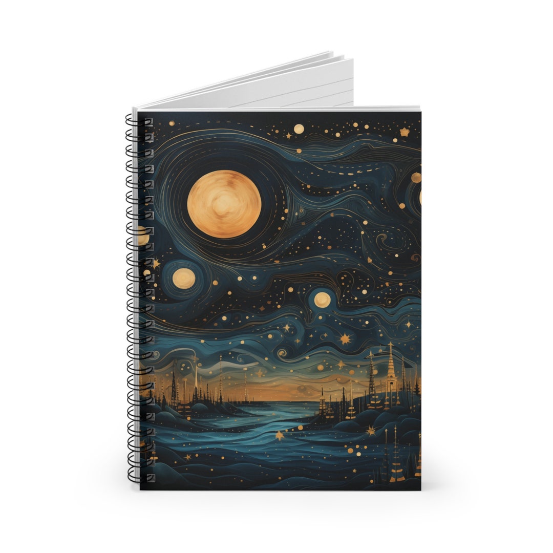Lyra Constelation, Art-nouveau, Painting, Spiral Notebook, Ruled Line ...