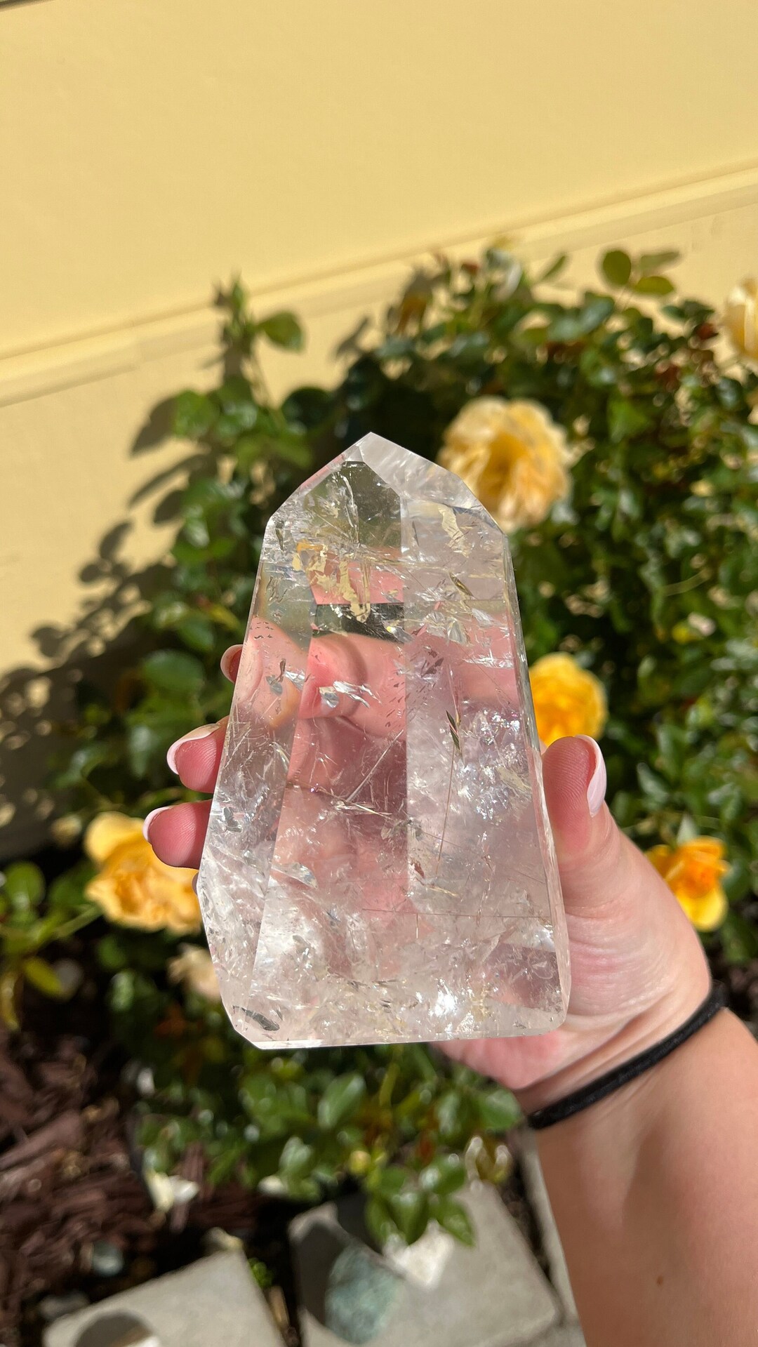 Rainbow Filled Clear Rutile Quartz Crystal Tower - Etsy