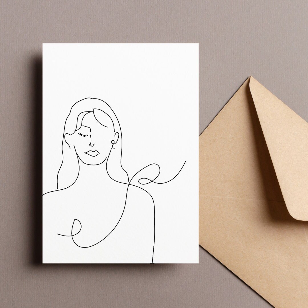 Minimal Line Art, Fashion Design Line Art, Woman Line Art, Minimal ...