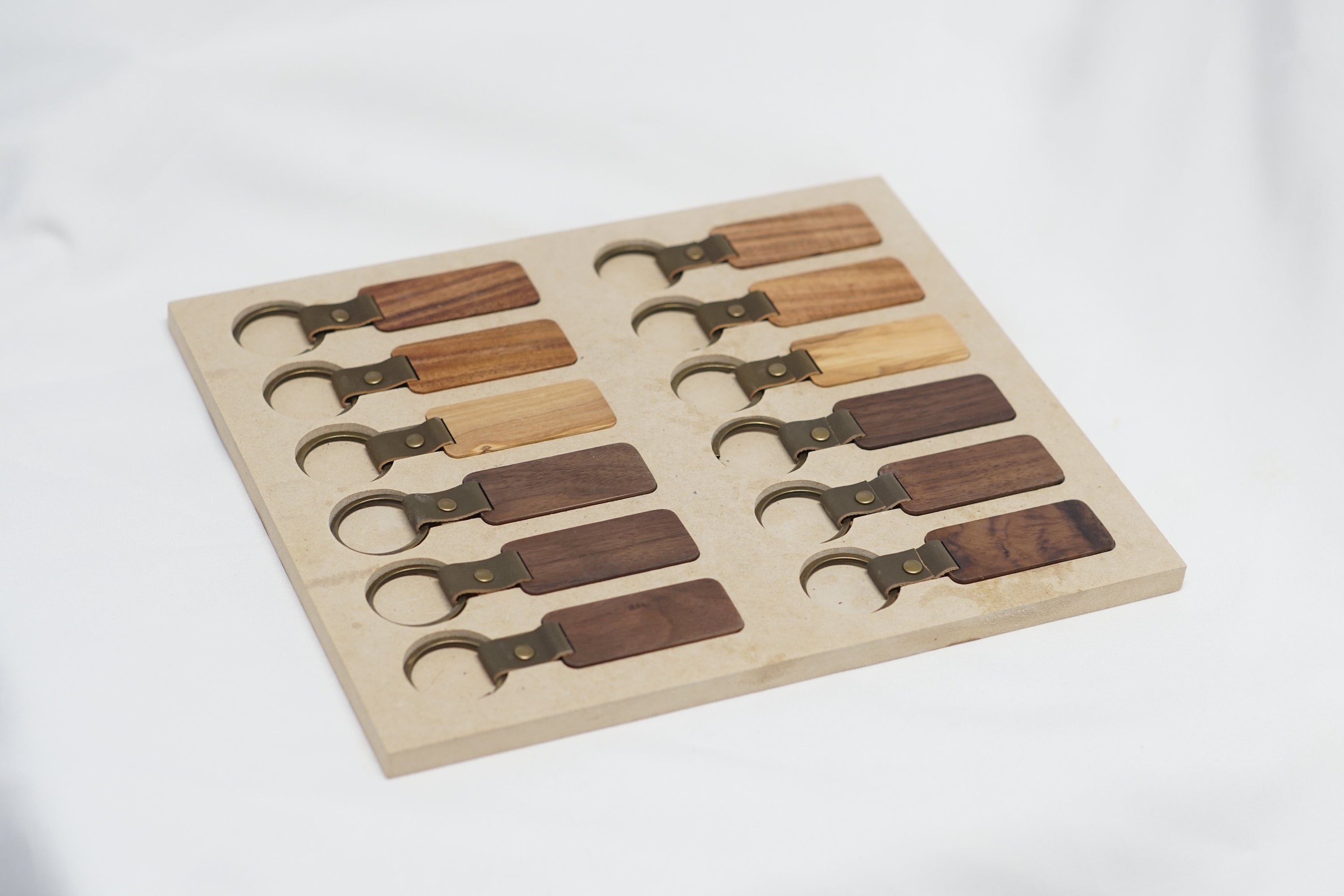 Keychain Laser Engraving Jig, Wood Keychain SVG File, Keychain Template ...