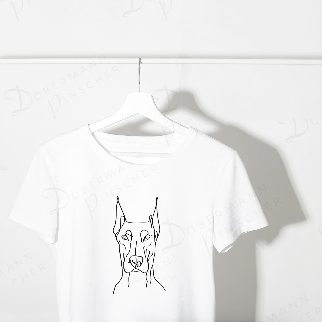 Doberman Pinscher Line Art, Dog Wall Art, Hand Drawn Doberman Pinscher ...