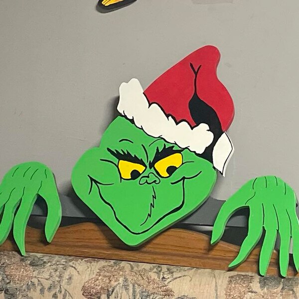 Grinch Fence Peeker - Etsy