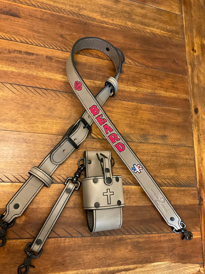Custom Leather Firefighter EMS Radio Strap Holster Special Ops - Etsy