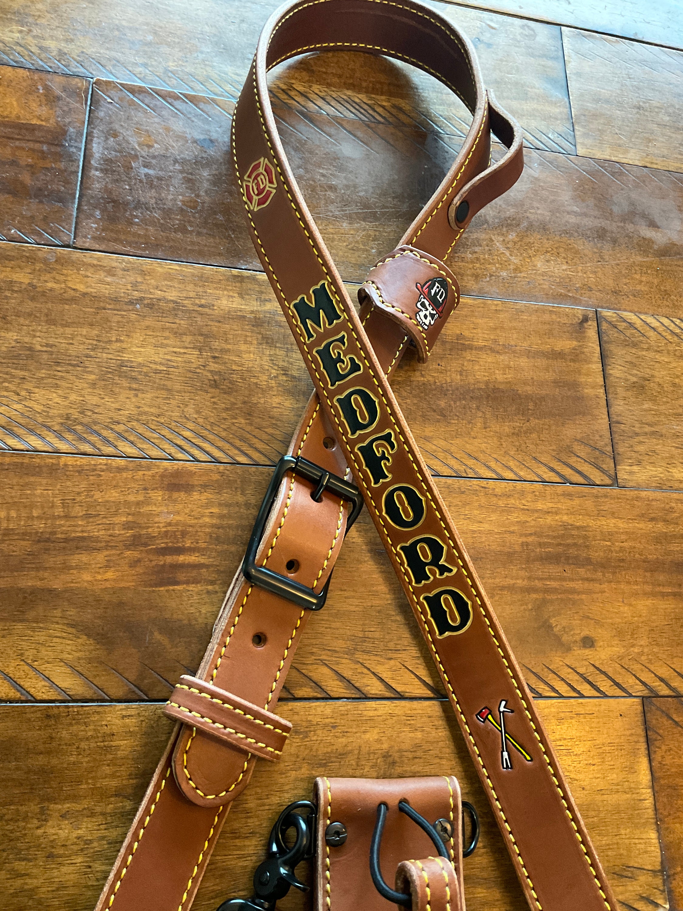Custom Leather Firefighter EMS Radio Strap Holster Special Ops - Etsy