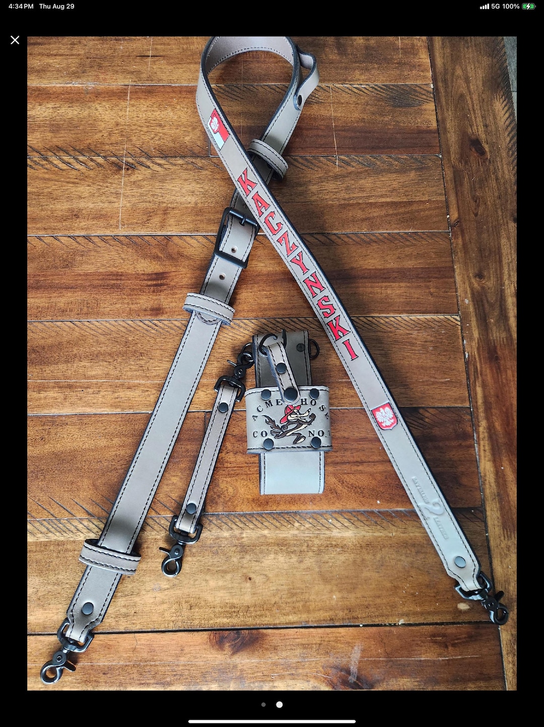 Custom Leather Firefighter EMS Radio Strap Holster Special Ops EHS - Etsy