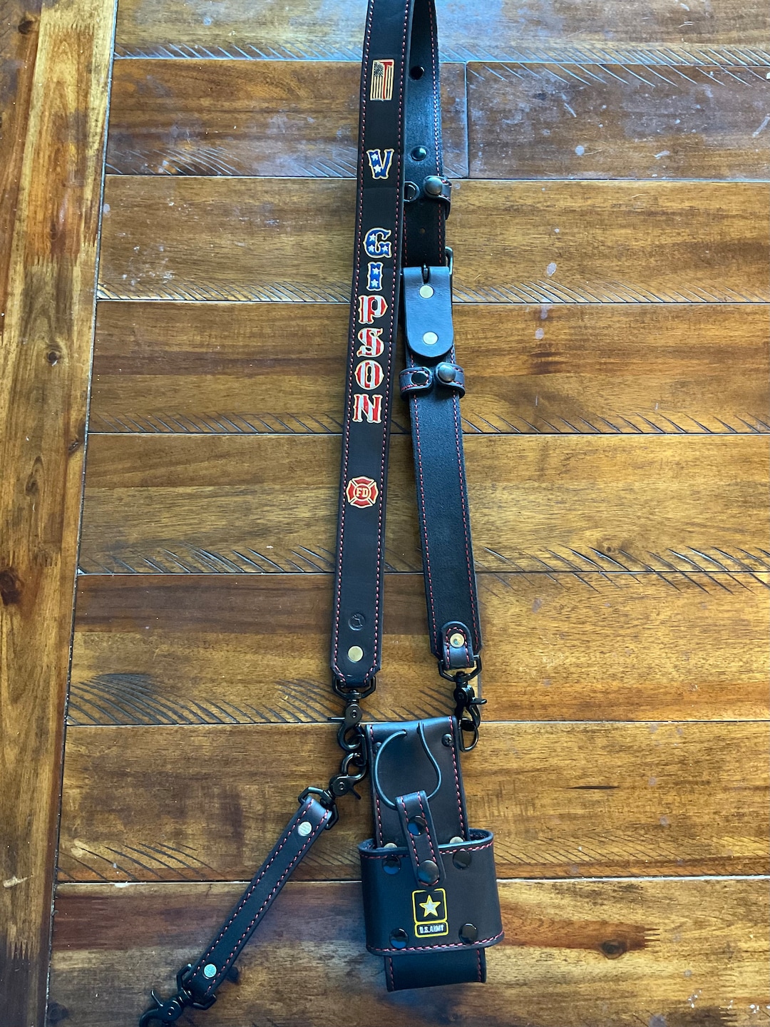 Custom Leather Firefighter EMS Radio Strap Holster Special Ops - Etsy