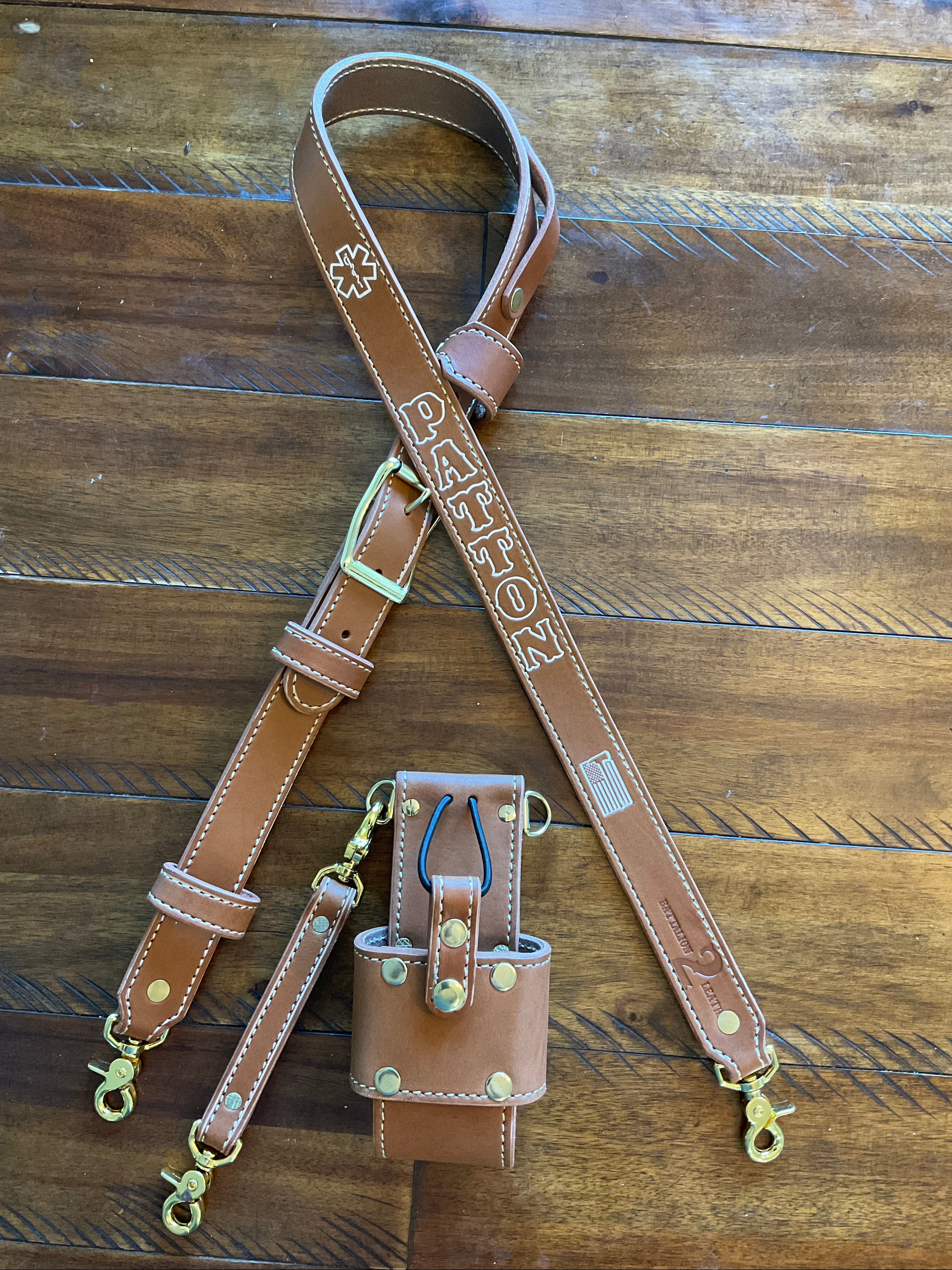 Custom Leather Firefighter EMS Radio Strap Holster Special Ops - Etsy