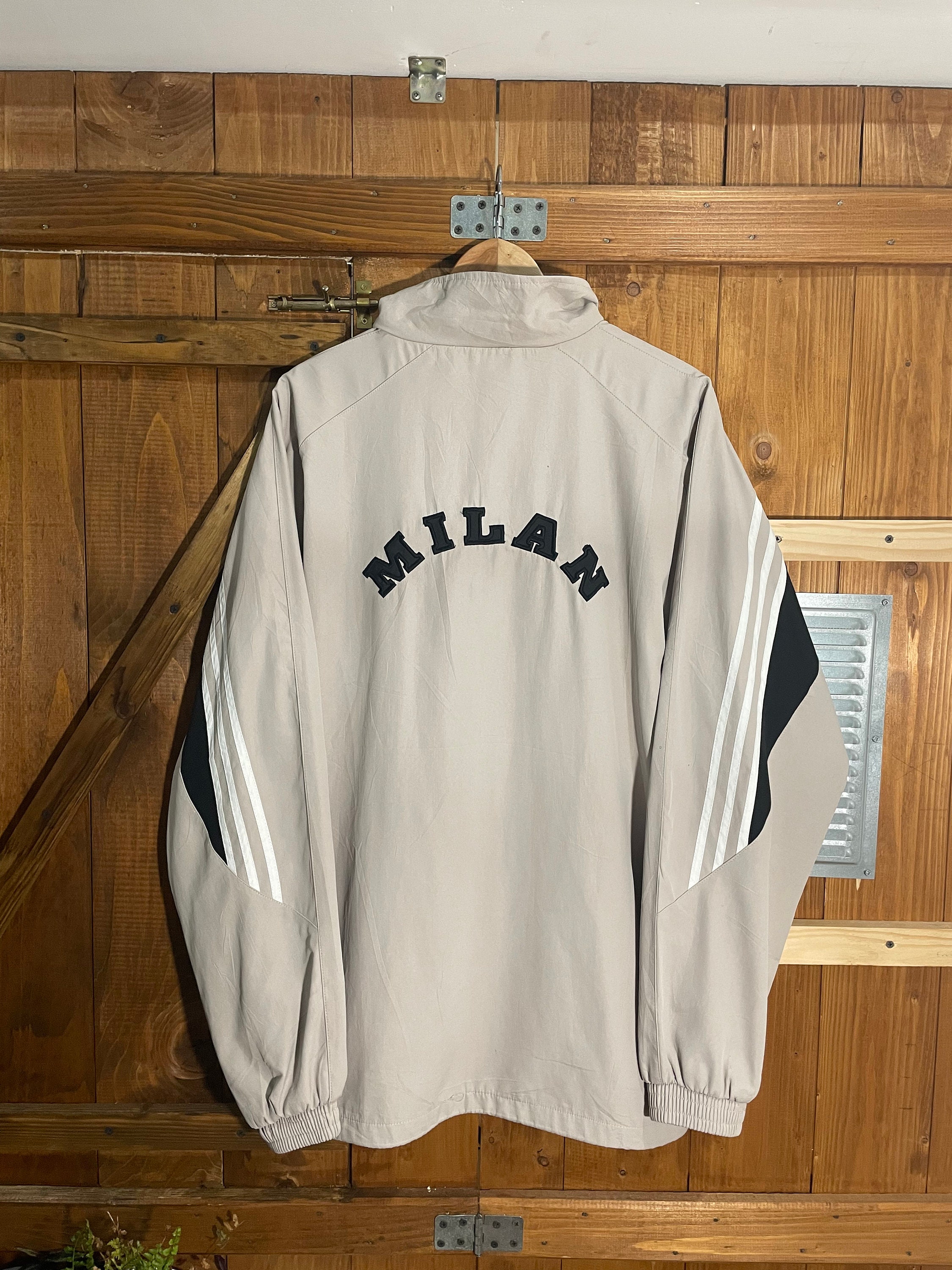 Rare Vintage Adidas AC Milan Beige Soccer Jersey Jacket XL - Etsy