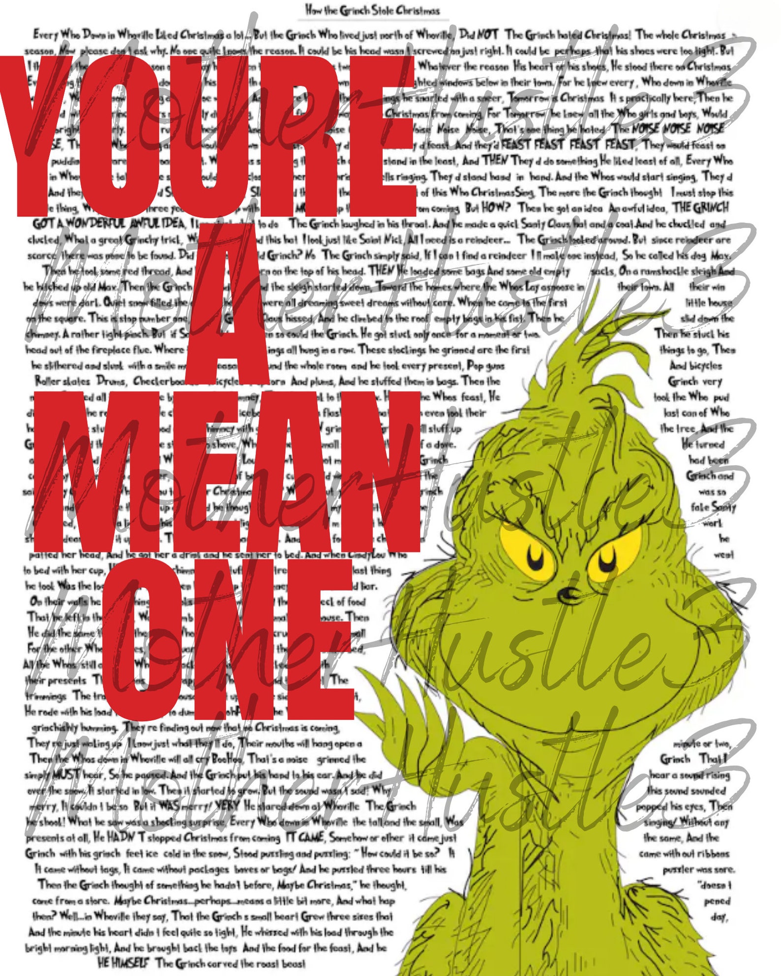 Mr. Grinch Youre a Mean One - Etsy