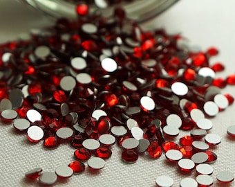 SWAROVSKI Crystals LIGHT SIAM Rhinestones Gems Stones Flat Back Non ...