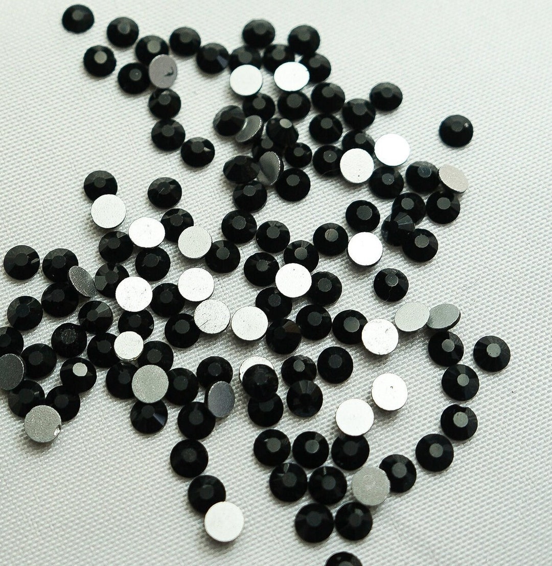 Jet Black Rhinestones, Jet Rhinestones, Rhinestone for Nail Art ...