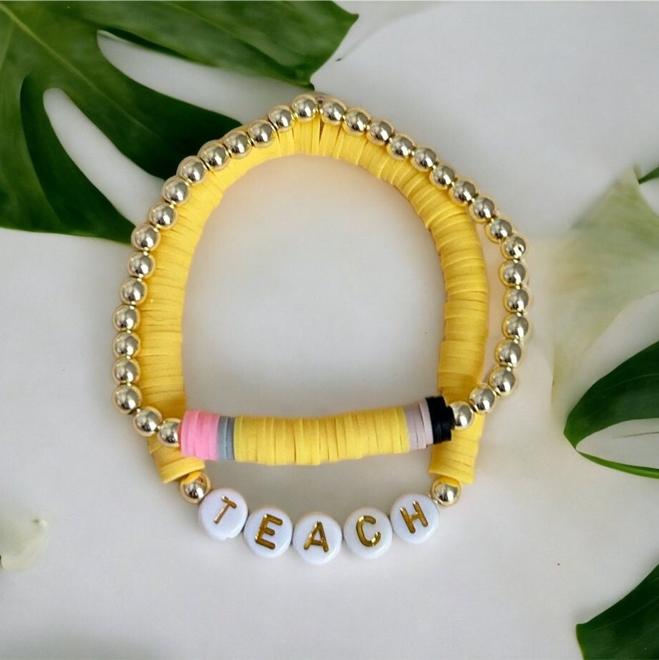 Teacher Bracelet | Teacher Appreciation | Teacher Gift | Back to School | Personalized Custom ...