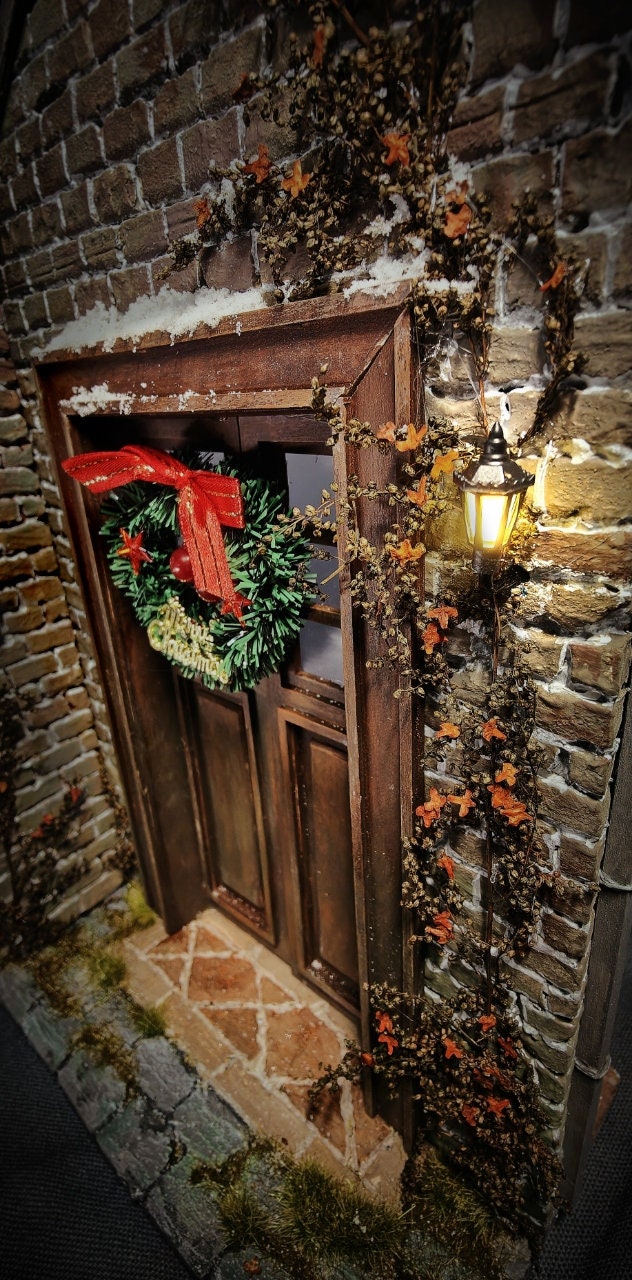 Enchanted Winter Cottage Miniature - Handcrafted 1:12 Scale Dollhouse ...