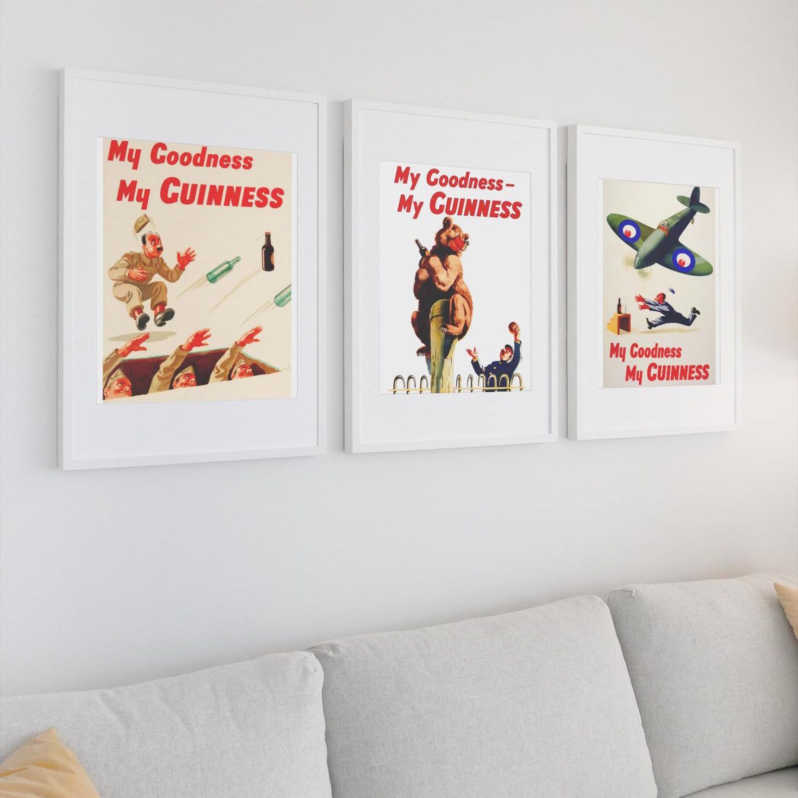 Vintage Guinness 6 X Digital Poster Bundle Instant Download Quality ...