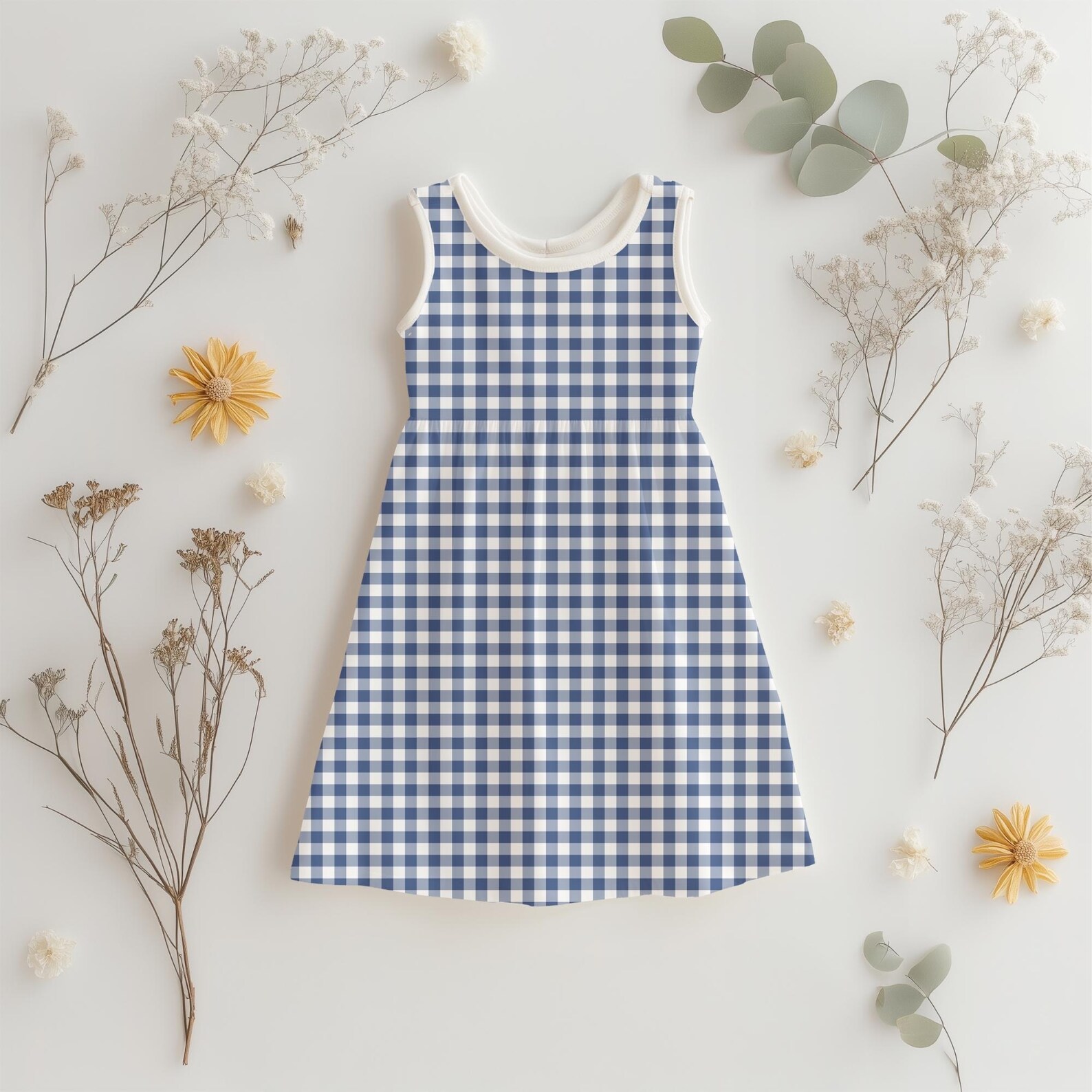 Navy Blue Gingham Pattern: Seamless Plaid Digital Paper (JPG Download ...