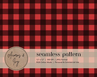 Black Gingham Seamless Repeat Pattern JPEG - Etsy