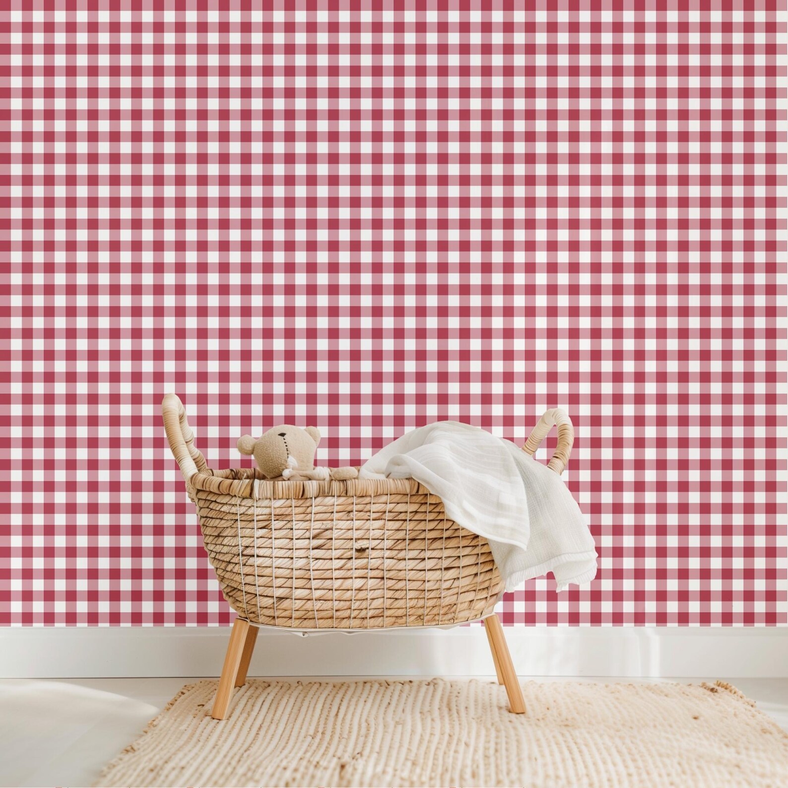 Red Gingham Digital Paper: Seamless Checkered Pattern for Farmhouse ...