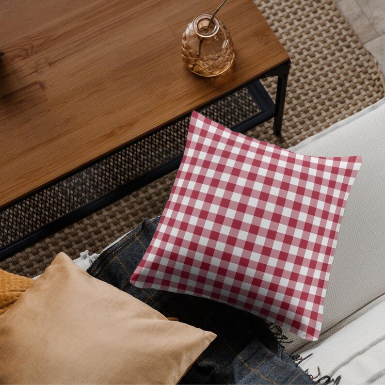 Red Gingham Digital Paper: Seamless Checkered Pattern for Farmhouse ...