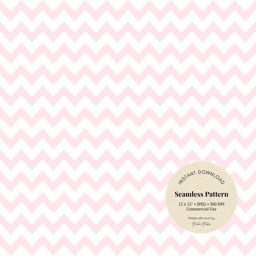 Blush Pink Chevron Digital Paper: Seamless Zig Zag Pattern (JPG ...