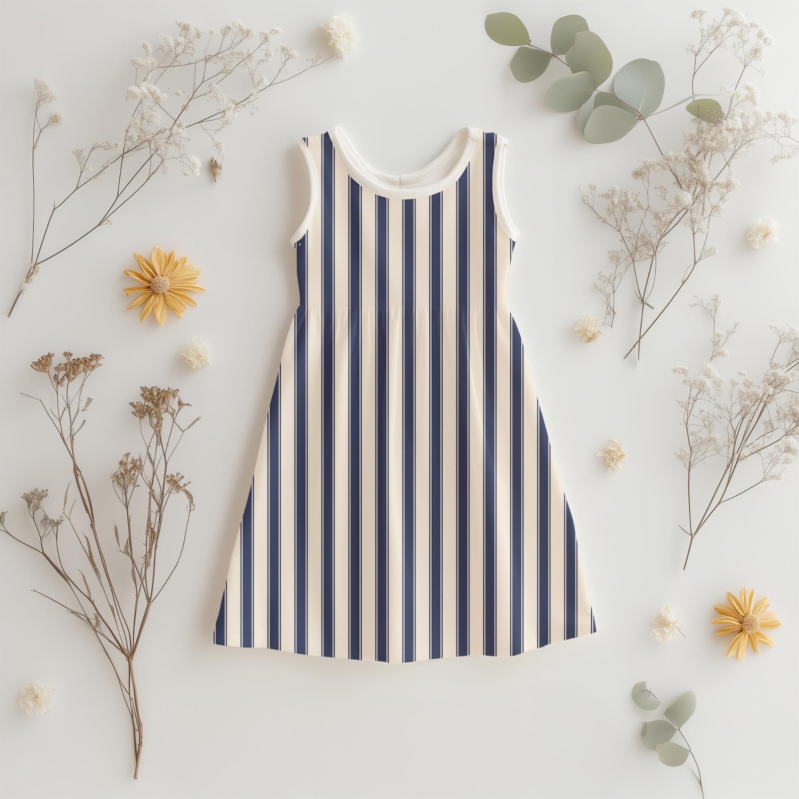 Navy Stripe Pattern – Nautical Digital Paper, Minimalist Seamless ...