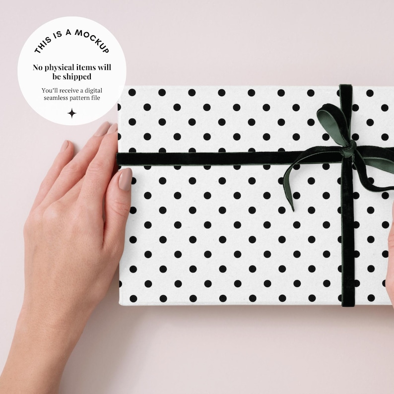 Black and White Polka Dot Digital Paper: Seamless Minimalist Pattern ...