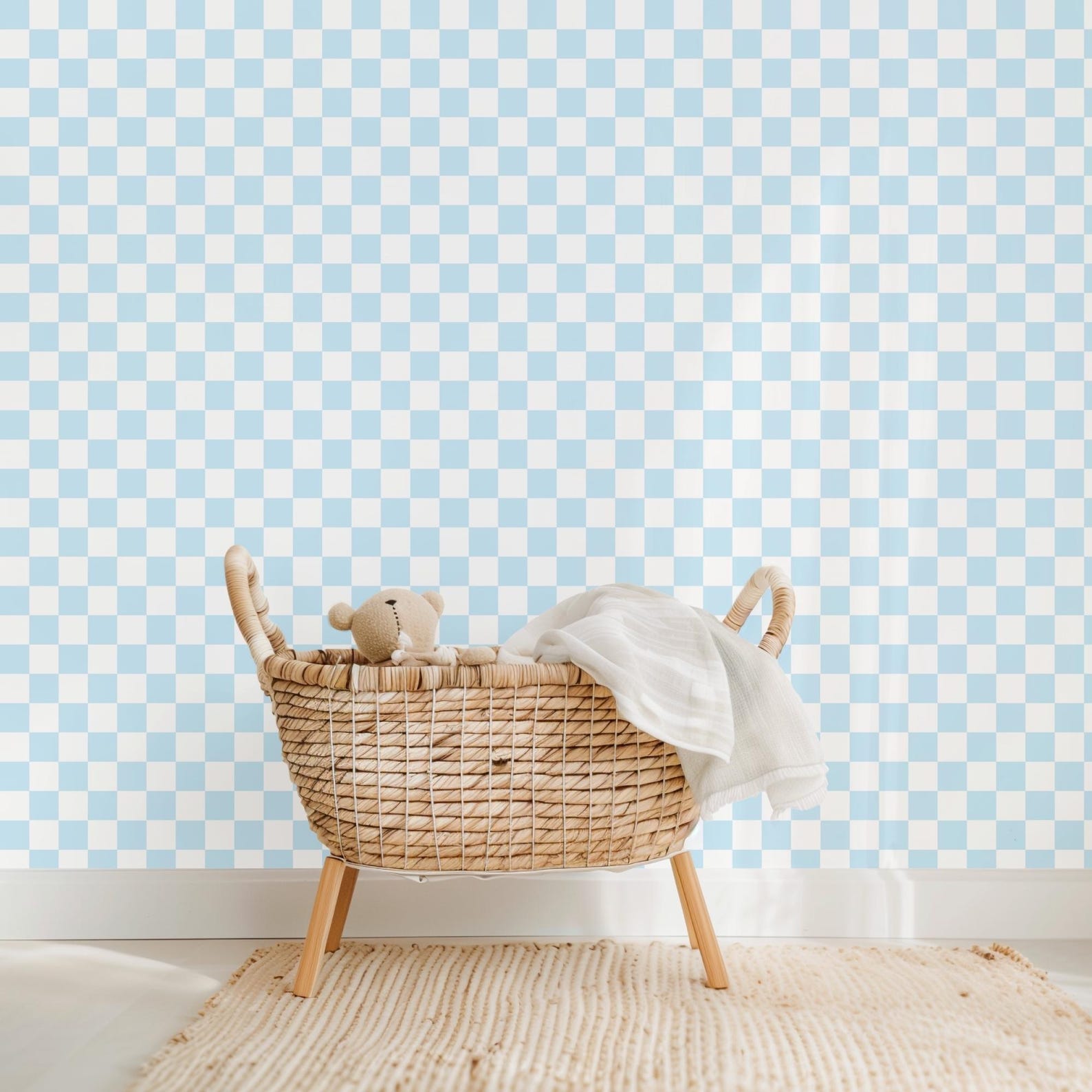 Light Blue Checkerboard Seamless Pattern – Pastel Checkered JPG for ...