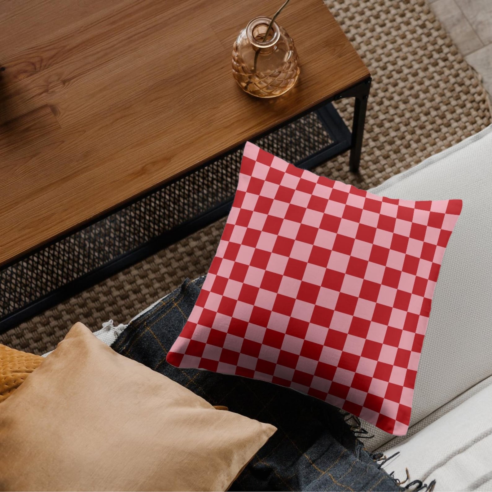 Red Pink Checkerboard Seamless Pattern – Valentine Checkered JPG for ...