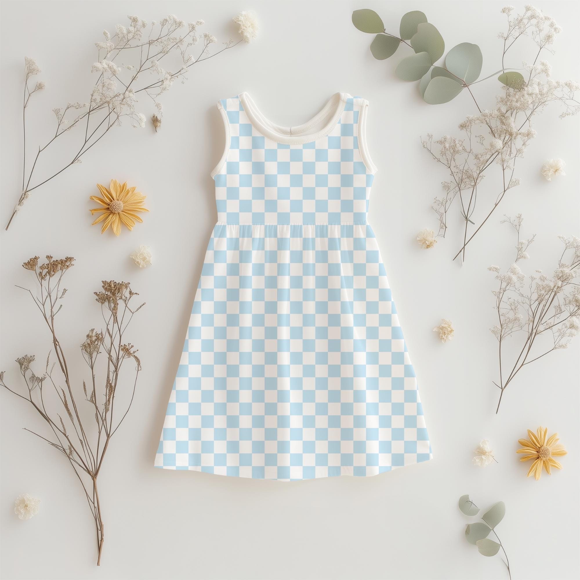 Light Blue Checkerboard Seamless Pattern – Pastel Checkered JPG for ...